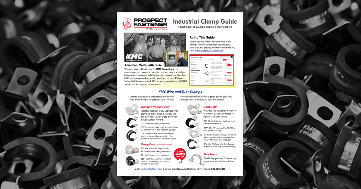 Prospect Fastener Wire, Cable and Hose Clamp Guide